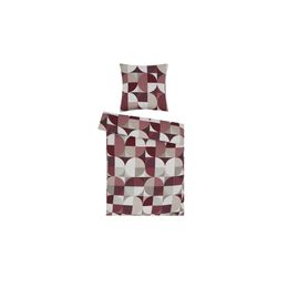 CS Schmal como Satin Bettw&auml;sche Retro Disco rot Ma&szlig;e (cm): B: 135 &raquo; M&ouml;bel Kraft