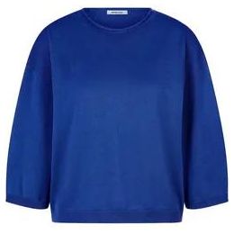 Rundhals-Pullover aus 100% SUPIMA&reg;-Baumwolle Peter Hahn blau, 50