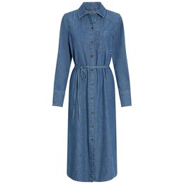 Gina Damen Jeanskleid mit Bindeband