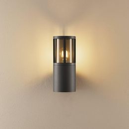 Deko-Light Au&szlig;enwandlampe Facado II, grau/rauchgrau &Oslash; 11 cm IP65 Metall