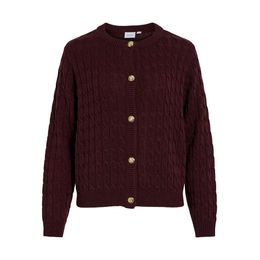 Vila Cardigan "Vipenne" in Bordeaux - 60% | Gr&ouml;&szlig;e S | Damen-pullover-cardigans