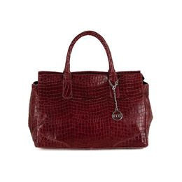 Mia Tomazzi Leder-Henkeltasche "Pozzuoli" in Rot - (B)40 x (H)28 x (T)21 cm - 77% | Damen-taschen