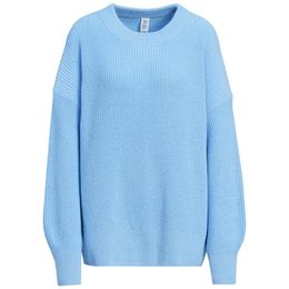 Gina Damen Strickpullover mit Rippstruktur