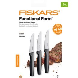 Fiskars 3er-Set: Steak-Messer "Functional Form" in Schwarz/ Silber - 34% | Kuechenhelfer