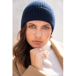 INKA BRAND Kaschmir-M&uuml;tze in Dunkelblau - 56% | Damen-muetzen-caps