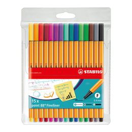 Stabilo Fineliner "Stabilo point 88" - 15 St&uuml;ck - 13% | Schulzubehoer
