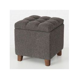 Boltze Hocker "Palur" in Grau - (H)40 cm - 48% | Sitzmoebel