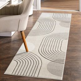 Carpet City Teppich &raquo;BONITO 7170&laquo; rechteckig 11 mm H&ouml;he L&auml;ufer, Flachflor, Hochtief-Muster/ 3D-Effekt, Geo-Muster, Wohnzimmer braun Obermaterial: 100% 