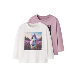 name it Shirt girl Pink, White size 104