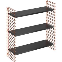 Metaltex Wandregal &raquo;Tomado&laquo; Seitengitter kupferfarben schwarz