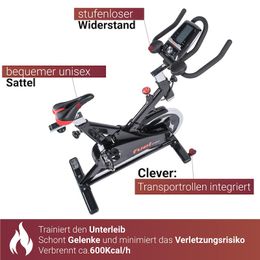 Heimtrainer &raquo;Indoor Cycle IF300&laquo; 125 kg max. Benutzergewicht, Fahrrad schwarz Heimtrainer