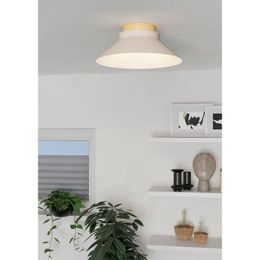 Eglo Deckenleuchte &raquo;MOHARRAS Deckenlampe, Stahl und Holz, E27, Wohnzimmerlampe, Lampe&laquo; E27 1 Stk. Wand-/Deckenleuchte, H16 x &Oslash;40 cm, braun, 1X40W exkl