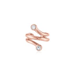 Elli Damen Single-Ohrhaken &raquo;Earcuff Ohrklemme mit Kristalle von Swarovski 925 Silber&laquo; rosa