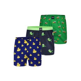 Happy Shorts Boxer shorts ' Motive ' male Blue, Yellow, Green size XL