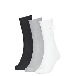 Calvin Klein Herren Socken &raquo;CK WOMEN SOCK ROLLTOP&laquo; 3 Paar, mit kleinem Rollbund, Cotton-Mix 35-38