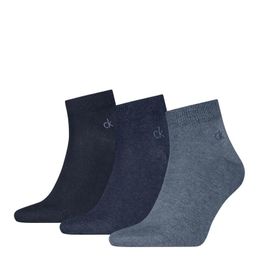 Calvin Klein Herren Kurzsocken &raquo;CK MEN QUARTER&laquo; 3 Paar, Rippenb&uuml;ndchen, Cotton-Mix, elastisch 39-42