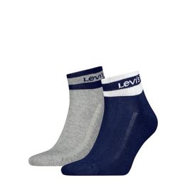Levi's Levi's Herren Kurzsocken &raquo;LEVIS MID CUT SPORT STRIPE&laquo; 2 Paar, mit gepolsterter Sohle, elastisch, Cotton-Mix 39-42