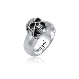 Kuzzoi Herren Siegelring &raquo;Herren Siegelring Totenkopf 925er Silber&laquo; silber