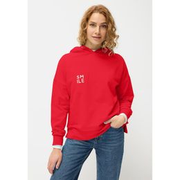 Lascana Damen Lascana Kapuzensweatshirt, mit R&uuml;ckenprint lila 40/42