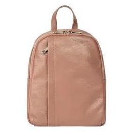 Cityrucksack Samantha Look, Damen, Gr. B/H/T: 29cm x 9cm, onesize, rosa (alt, rosa), Leder, Rindsleder, Rucks&auml;cke Cityrucksack, Echt Leder, Made in Italy