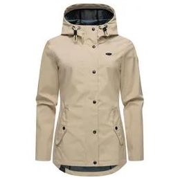 Softshelljacke Ragwear "Margge Shell", Damen, Gr. XL (42), beige (sand), Obermaterial: 100% Polyester; Innenfutter: 100% Polyester, tailliert h&uuml;ftbedeckend, hoch geschlossener Ausschnitt, &Auml;rmel ohne &Auml;rmelschlitz normaler Saum, Jacken Softshelljacke, wasserdichte Damen &Uuml;bergangsjacke mit gro&szlig;er Kapuze
