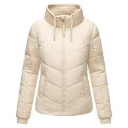 Steppjacke Navahoo "Liebesfee 14", Damen, Gr. M (38), beige (cream), Obermaterial: 100% Polyester; Futter: 100% Polyester; &Auml;rmelfutter: 100% Polyester; Wattierung: 100% Polyester, figurumspielend h&uuml;ftbedeckend, hoch geschlossener Ausschnitt, &Auml;rmel ohne &Auml;rmelschlitz Rippstrickb&uuml;ndchen, Jacken Steppjacke, gesteppte Damen &Uuml;bergangsjacke mit wattiertem Stehkragen