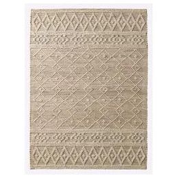 Teppich Heine HOME Gr. 1, beige (beige, ecru), B:60cm H:10mm L:90cm, Baumwolle, Jute, Kunstfaser, Polyester, Schurwolle, Wolle, Teppiche, Teppich