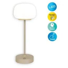 N&auml;ve N&Auml;VE LED Tischleuchte "Pina", beige, 1, &Oslash; 10,5cm H: 30cm, 1 Stk., Leuchten, Akku aufladbar, USB Typ C inkl. Kabel 100cm, Touch, dimmbar, LED Tischleuchte