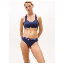 Bralette "RACERBACK (EXT.SIZES)", Damen, Gr. XS (34), N-Gr, blau (navy heather), Jersey, Obermaterial: 90% Baumwolle, 10% Elasthan, Tommy Hilfiger UNDERWEAR, k&ouml;rpernah, BHs Bralette, ohne B&uuml;gel mit Logo