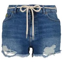 alife and kickin Shorts ALIFE & KICKIN "Damen LatoyaAK DNM A", Damen, Gr. S, Normalgr&ouml;&szlig;en, blau (schwarz denim washed), 100% Baumwolle, Hosen Shorts