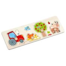 Steckpuzzle Haba "Bauernhof", bunt, Puzzles, KinderB:10cm H:2,2cm T:30cm, Holz, B:10cm H:2,2cm T:30cm