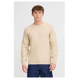 Strickpullover Blend "BHDexter", Herren, Gr. XXL, oyster gray, Grobstrick, 84% Polyester, 10% Wolle, 6% Nylon, unifarben, normal normal, Rundhals, Raglan&auml;rmel, Pullover Strickpullover, Klassischer Grobstrickpullover