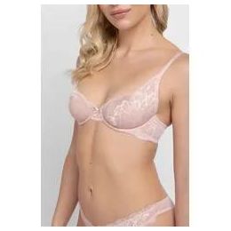 B&uuml;gel-BH Dorina "Perfect Lace", Damen, Gr. 95, Cup B, pink, Obermaterial: 90% Nylon, 10% Elasthan, BHs B&uuml;gel-BH, transparent, mit Spitze, mit B&uuml;gel, verstellbare Tr&auml;ger, mit Schleife