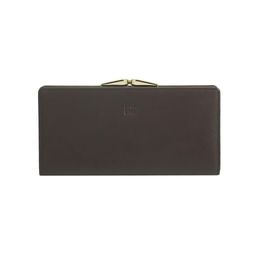 DuDu Geldb&ouml;rse RFID Schutz Leder 19.5 cm in coffee brown | Gr.: onesize
