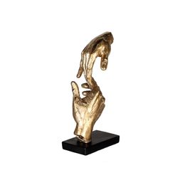 Gilde Skulptur Two hands goldfarben - (H) 29 cm | Gr.: onesize