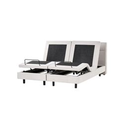 Beliani Doppelbett VICEROY in Beige/Schwarz - (W) 180 x (H) 120 x (L) 216 cm | Gr.: onesize