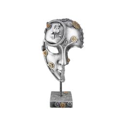 Gilde Skulptur Steampunk face silberfarben - (H) 35,5 cm | Gr.: onesize