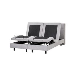 Beliani Doppelbett VICEROY in Grau/Schwarz - (W) 160 x (H) 120 x (L) 216 cm | Gr.: onesize