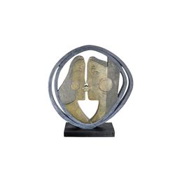 Gilde Skulptur Abstract bronzefarben, schwarz - (H) 31 cm | Gr.: onesize