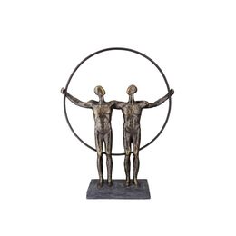 Gilde Skulptur two men bronzefarben - (H) 35,5 cm | Gr.: onesize