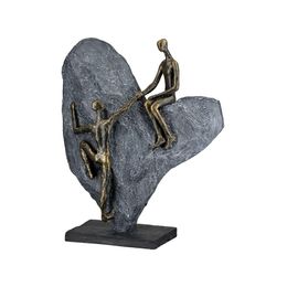 Gilde Skulptur Heart of stone bronzefarben, grau - (H) 29,7 cm | Gr.: onesize