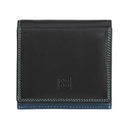 DuDu Geldb&ouml;rse Leder 9,5 cm in schwarz | Gr.: onesize