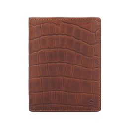 Esquire Croco Geldb&ouml;rse RFID Schutz Leder 10 cm in braun | Gr.: onesize