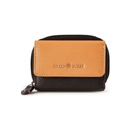 Green Burry Greenburry Nappa Geldb&ouml;rse RFID Schutz Leder 11 cm in brown-tan | Gr.: onesize