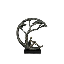 Gilde Skulptur Daydreamer bronzefarben - (H) 32 cm | Gr.: onesize