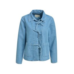 Milano Italy Jacke mit Kragen, Knopfleiste, Taschen und langen &Auml;rmeln in Jeansblue | Gr.: 36