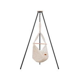 Schmusewolke Federwiege mit Tipi Dreamcatcher ButterCup Anthrazit Schafwolle | Gr.: onesize