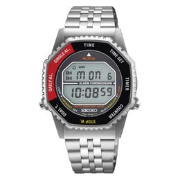 Seiko Unisex Digitaluhr Chronograph Rotocall Schwarz/Rot | Gr.: onesize