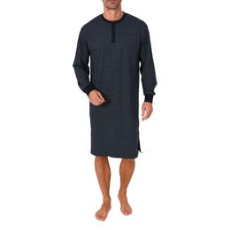 Normann Langarm Nachthemd B&uuml;ndchen Minimalprint in marine | Gr.: 68/70