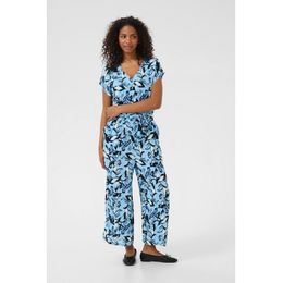 Kaffe Overall KAmille Loose fit in Blue Graphic Flower | Gr.: 36